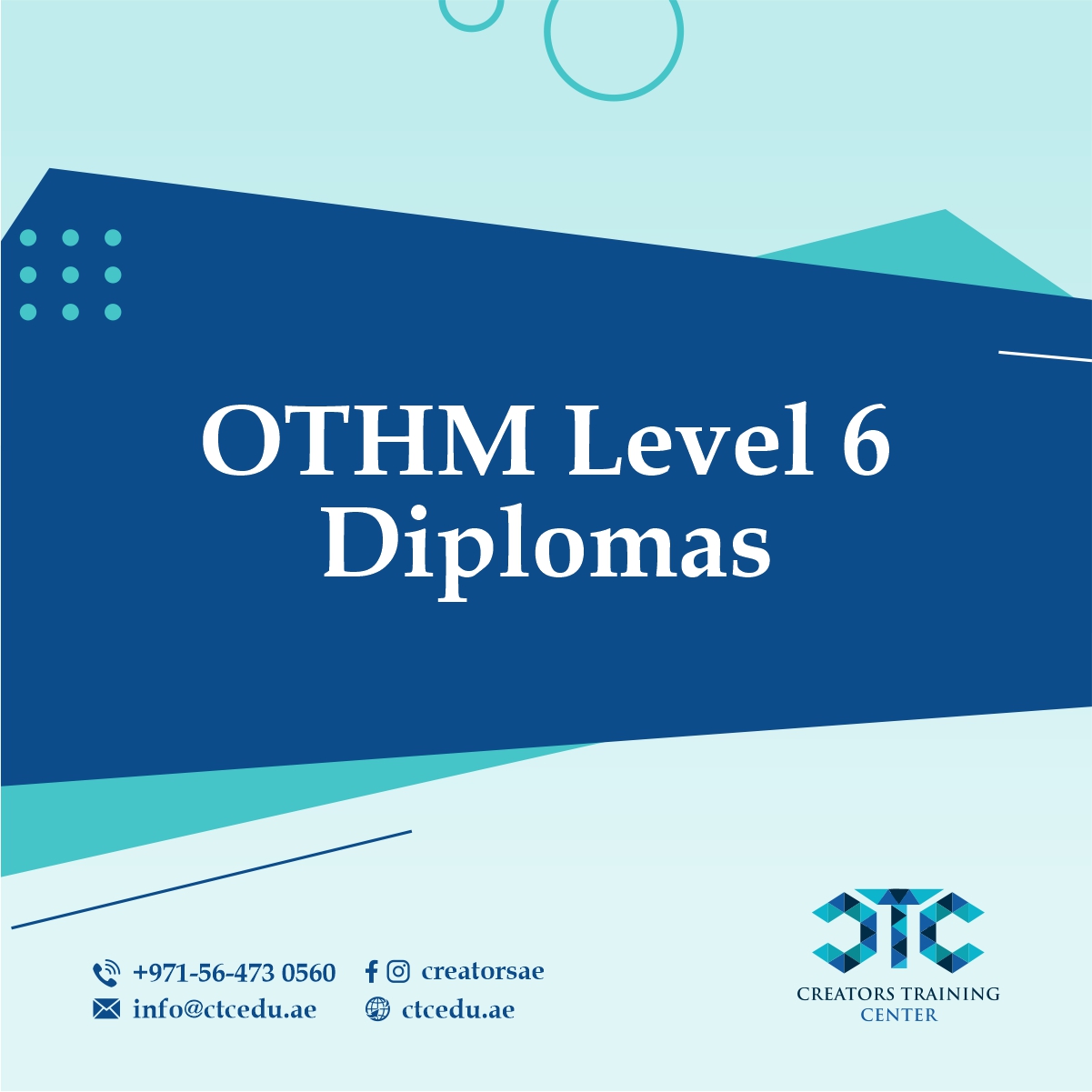 OTHM Level 6 Diplomas - Creators Training & Consultancy